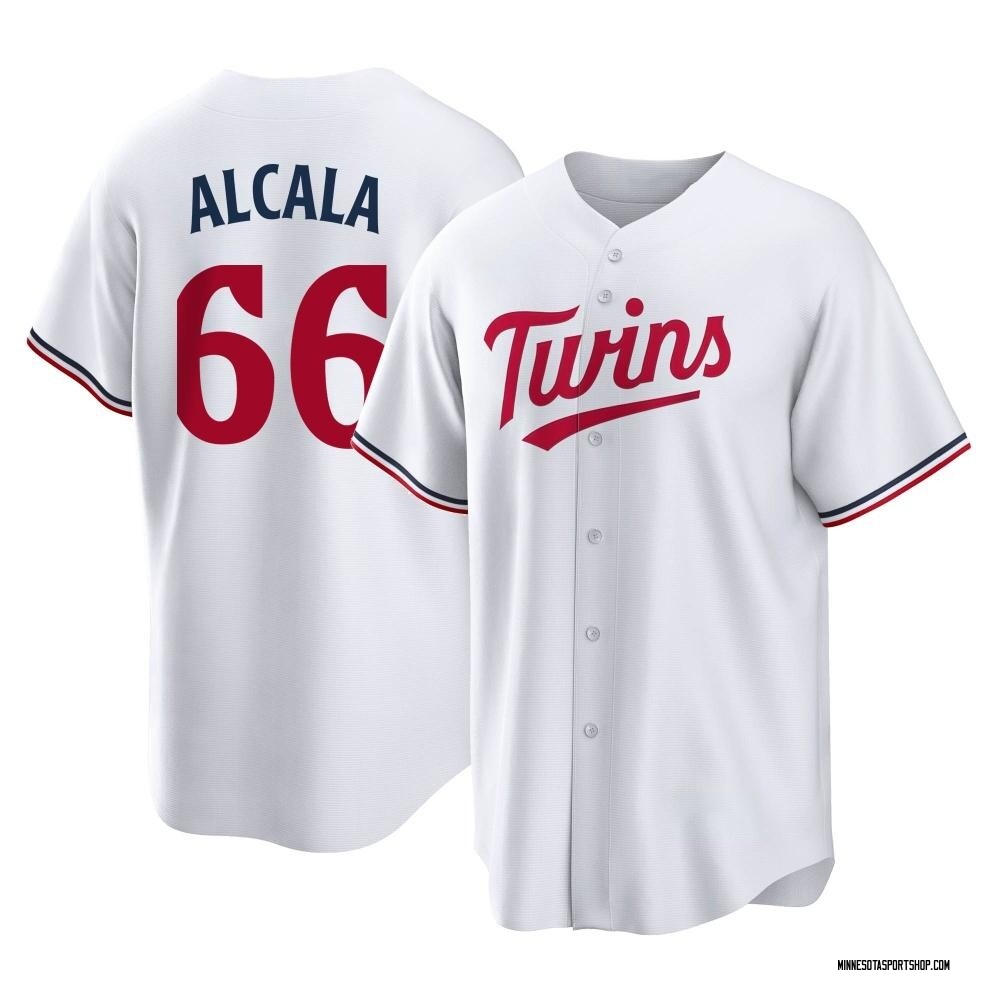 Jorge Alcala Men's Replica Minnesota Twins White Home Jersey ...